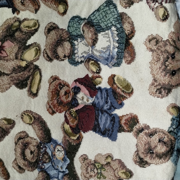 Bags | Vintage Handmade Teddy Bear Canvas Tote | Poshmark